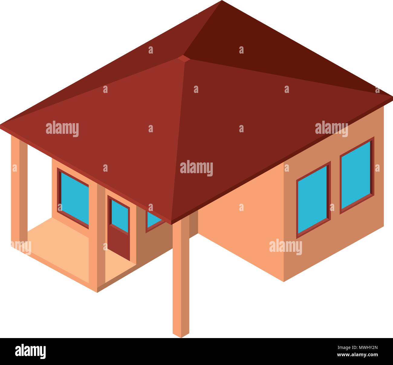 exterior house isometric icon Stock Vector Image & Art - Alamy