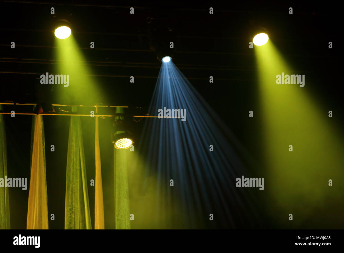 Stage spotlights used for concerts and various theatrical performances ...