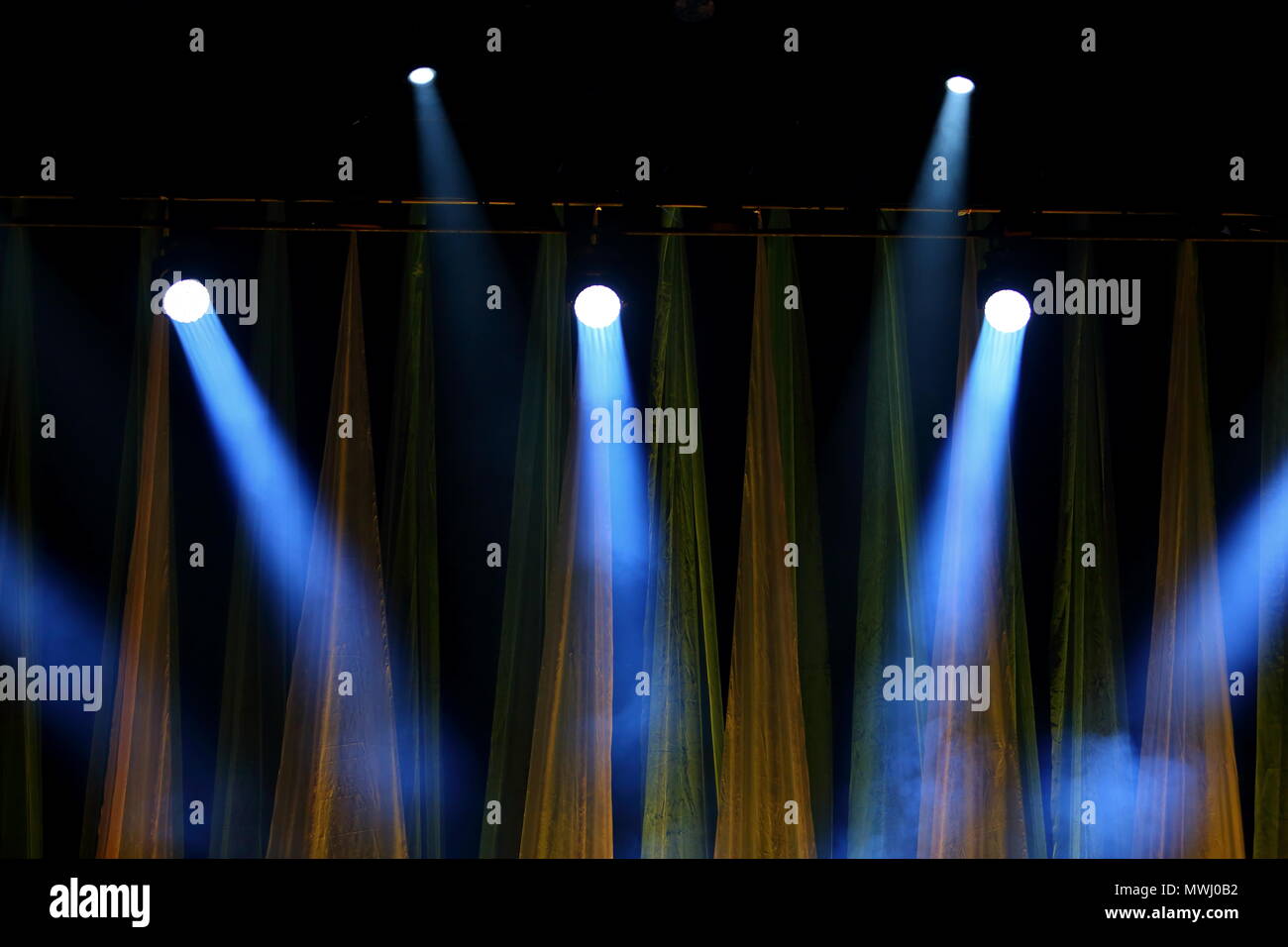 Stage spotlights used for concerts and various theatrical performances ...