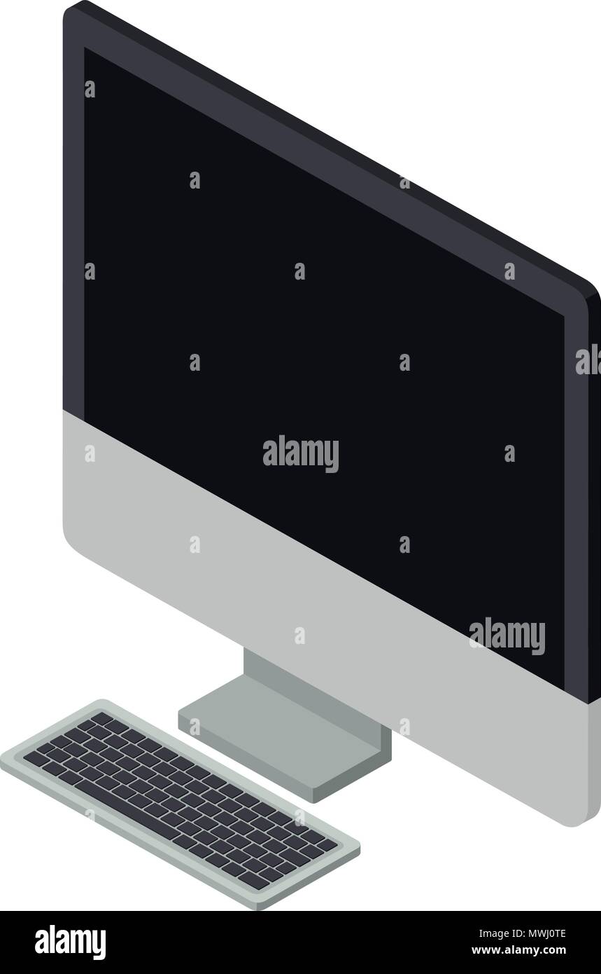 desktop computer isometric icon Stock Vector Image & Art - Alamy