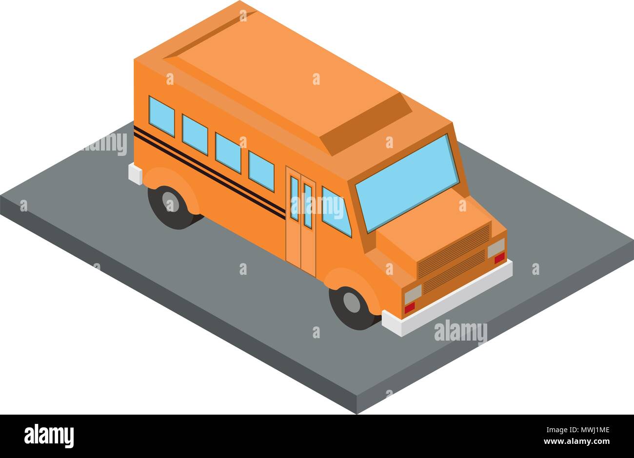 school bus transport isometric icon Stock Vector Image & Art - Alamy
