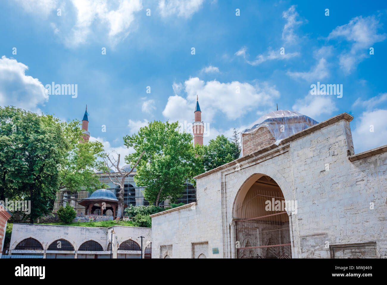 View of Yildirim Bayezid complex,a mosque complex complex built by ...