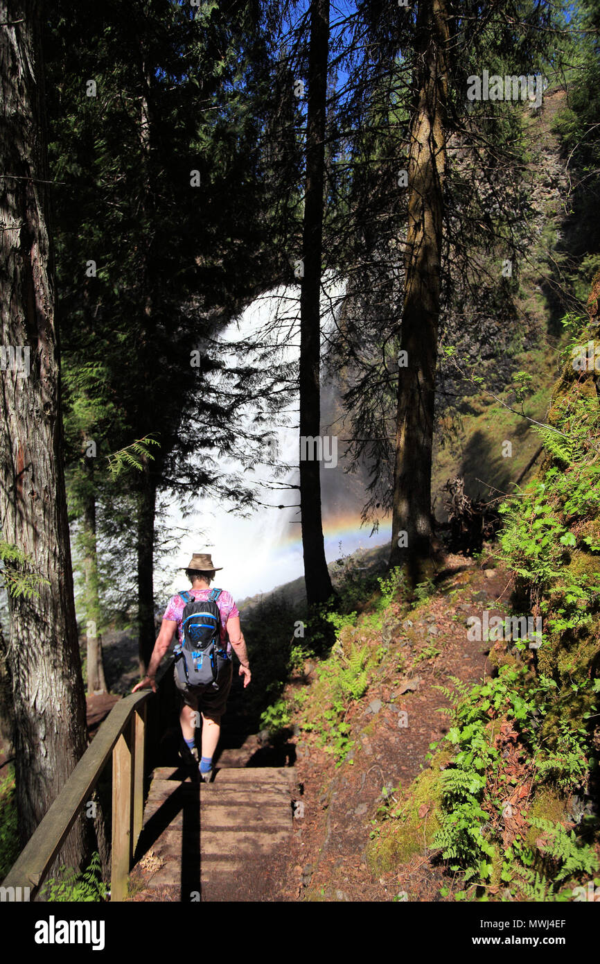 Moul Falls in Wells Gray Provincial Park. The park is famous for ...