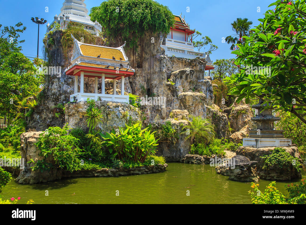 Temple of Wat Prayoon (Turtle temple) in Bangkok, Thailand Stock Photo ...