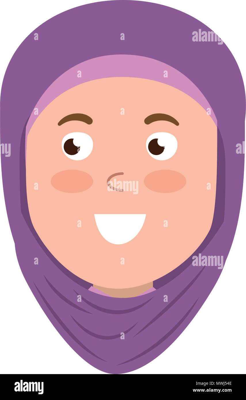 Muslim woman head avatar character Stock Vector Image & Art - Alamy
