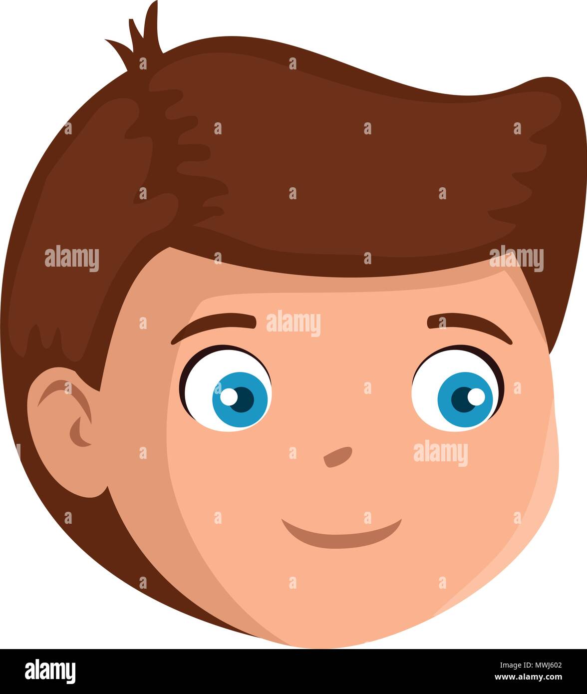 little boy son head character Stock Vector Image & Art - Alamy