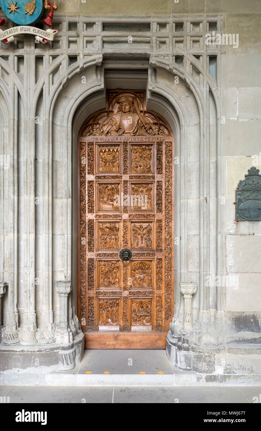 Konstanz, Münster, Westportal, rechter Türflügel, Bildhauer Heinrich ...