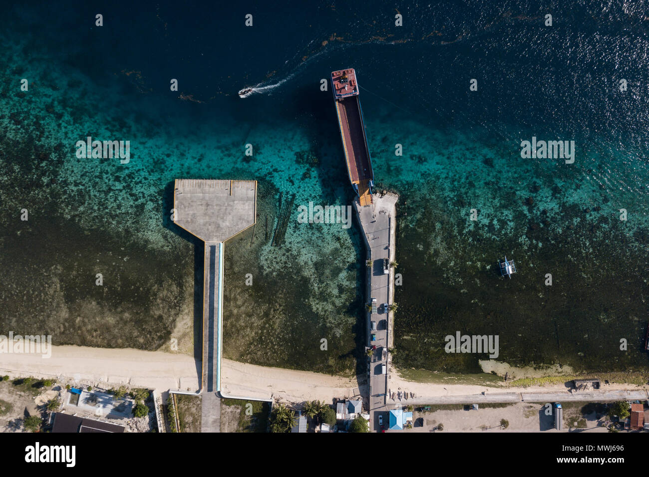 Docking ship on Cebu island in Philippines Stock Photo - Alamy