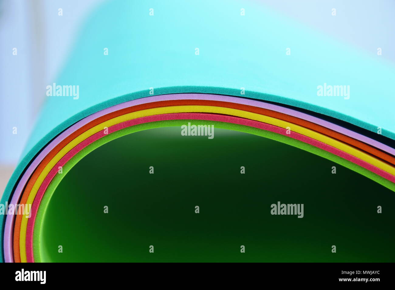 color foam rubber board roll Stock Photo - Alamy