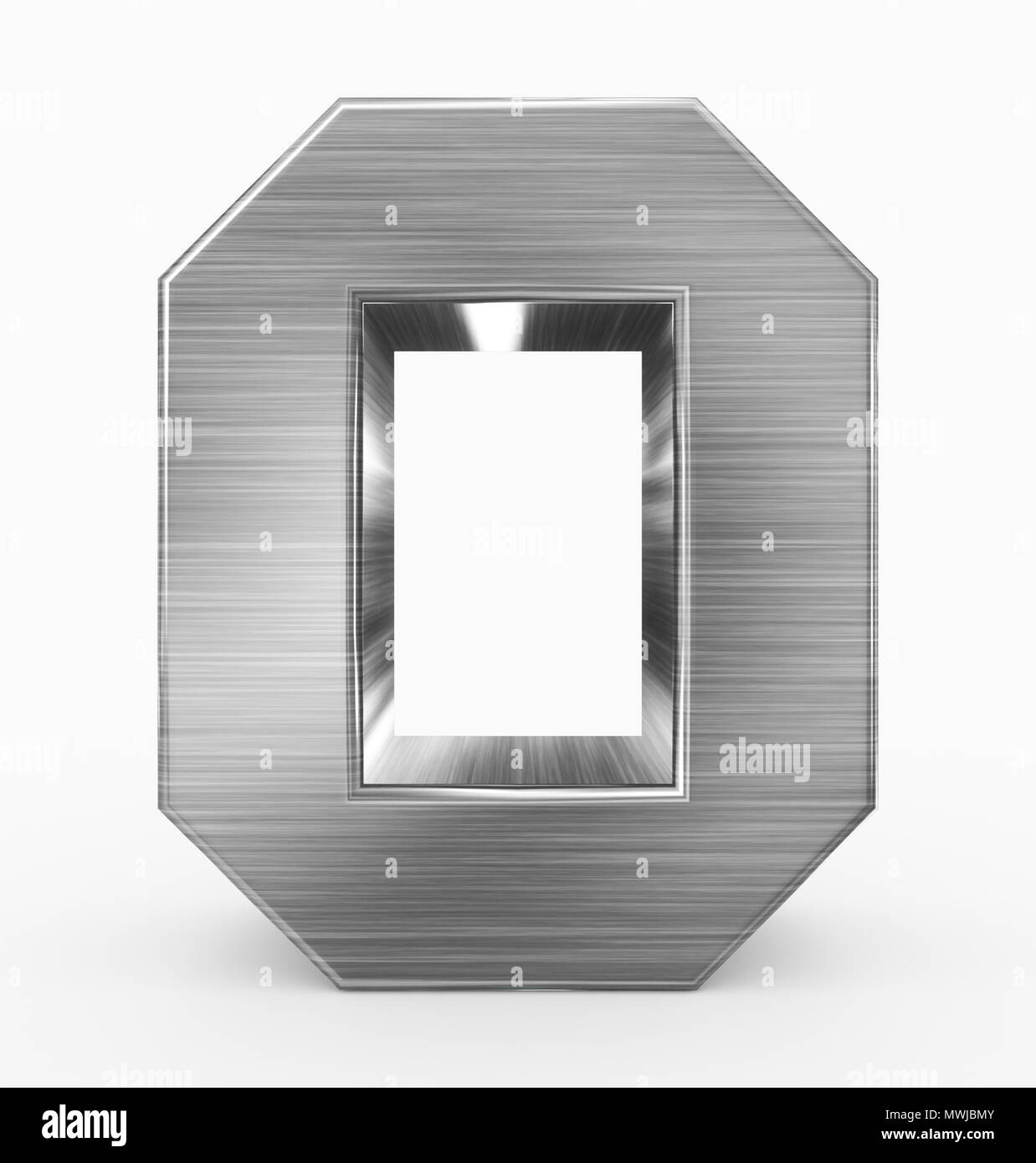 Silver 3d numbers isolated font Black and White Stock Photos & Images ...