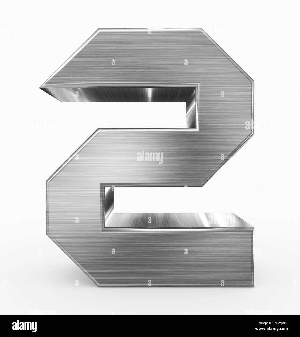 Silver 3d numbers isolated font Black and White Stock Photos & Images ...