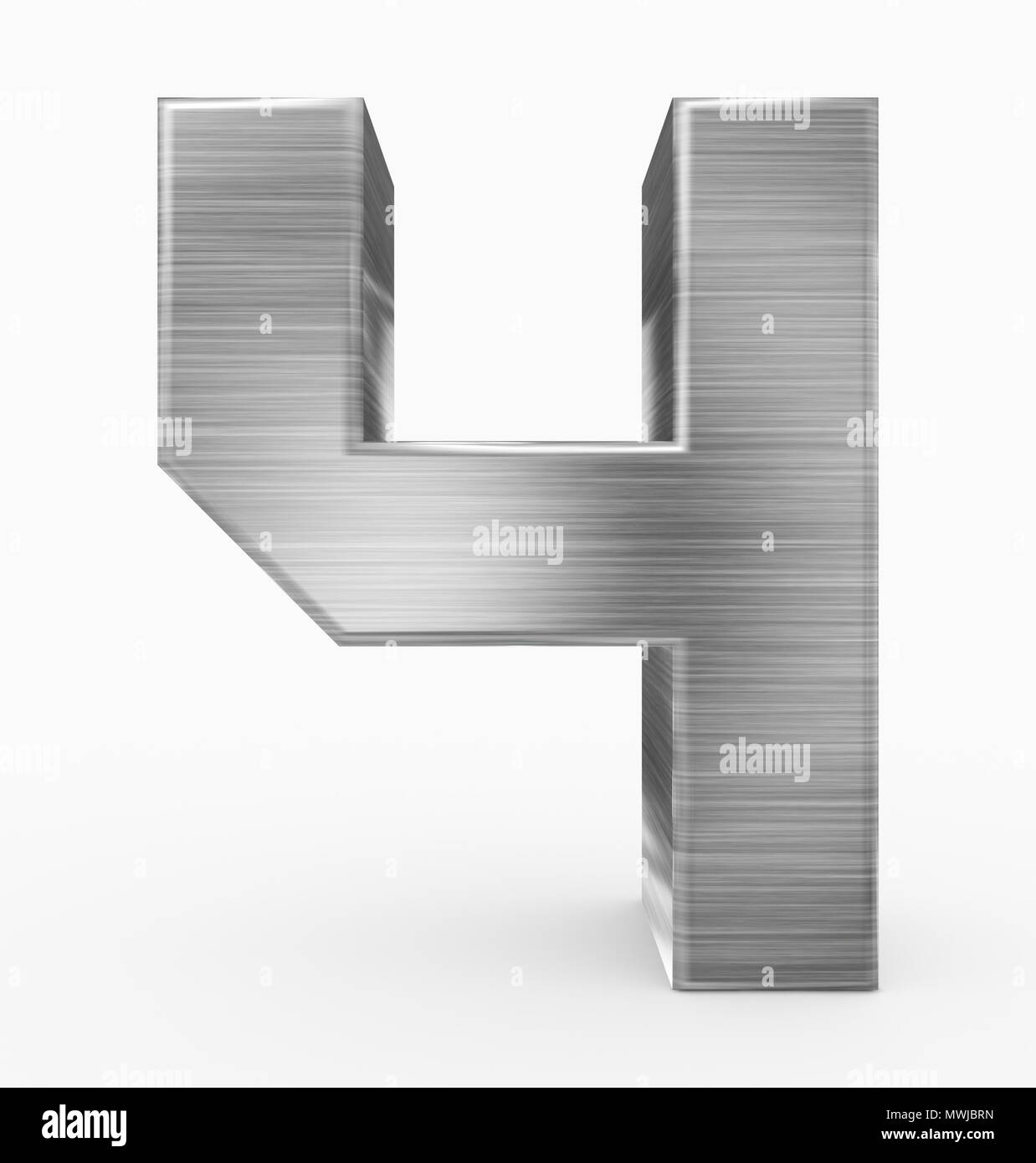 Silver 3d numbers isolated font Black and White Stock Photos & Images ...