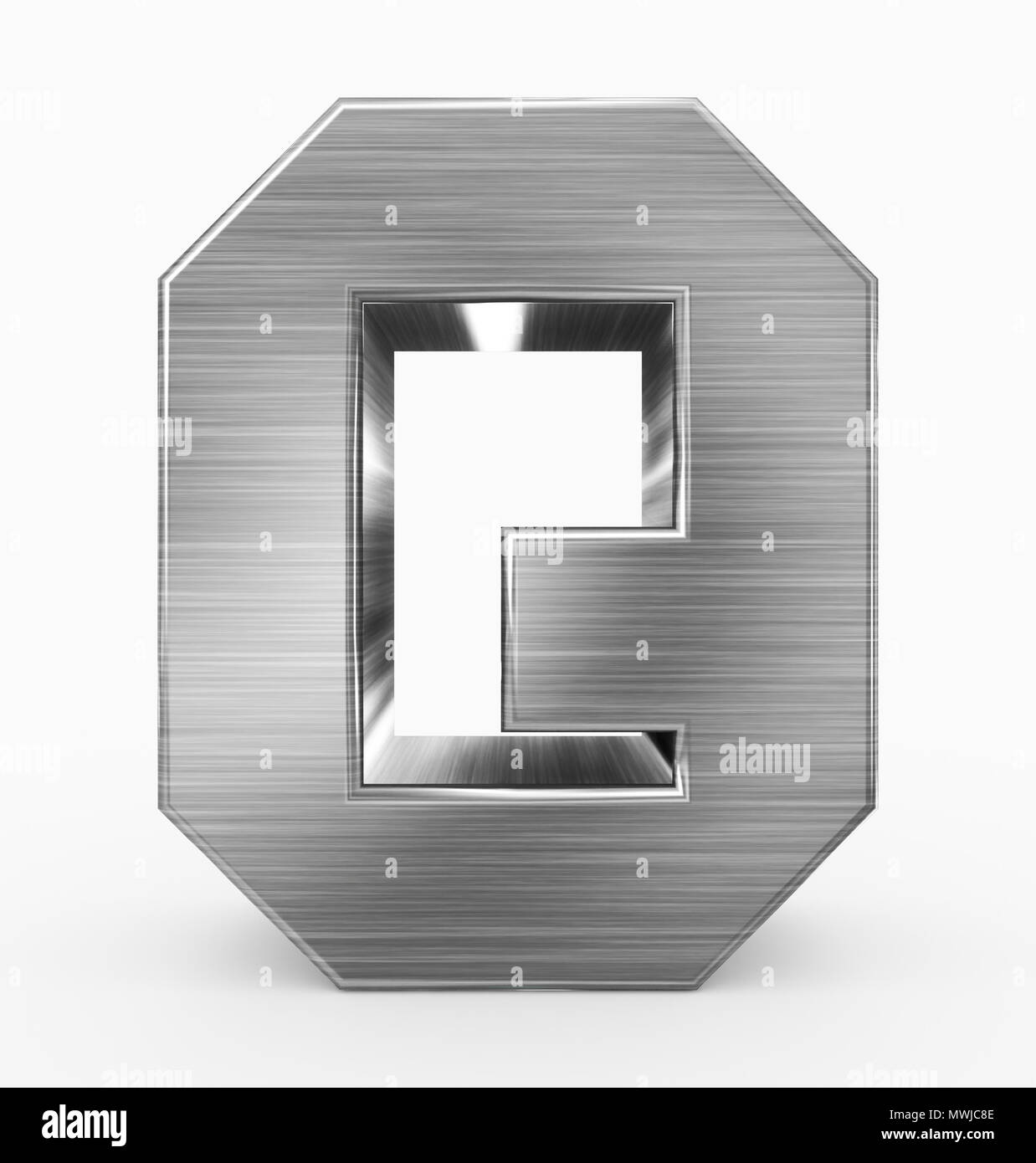 letter Q 3d cubic metal isolated on white - 3d rendering Stock Photo ...