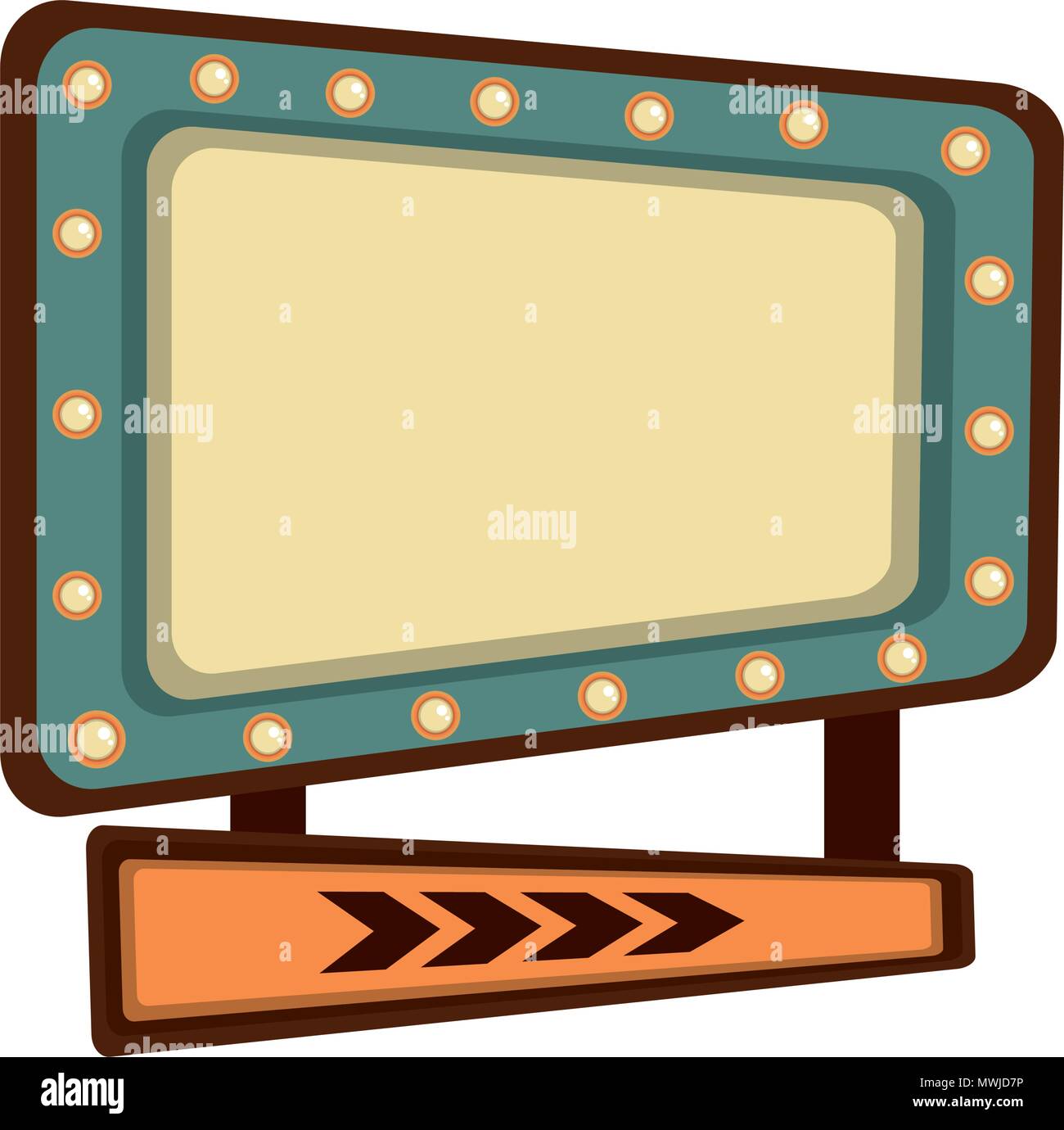 label with lights retro style vector illustration design Stock Vector ...