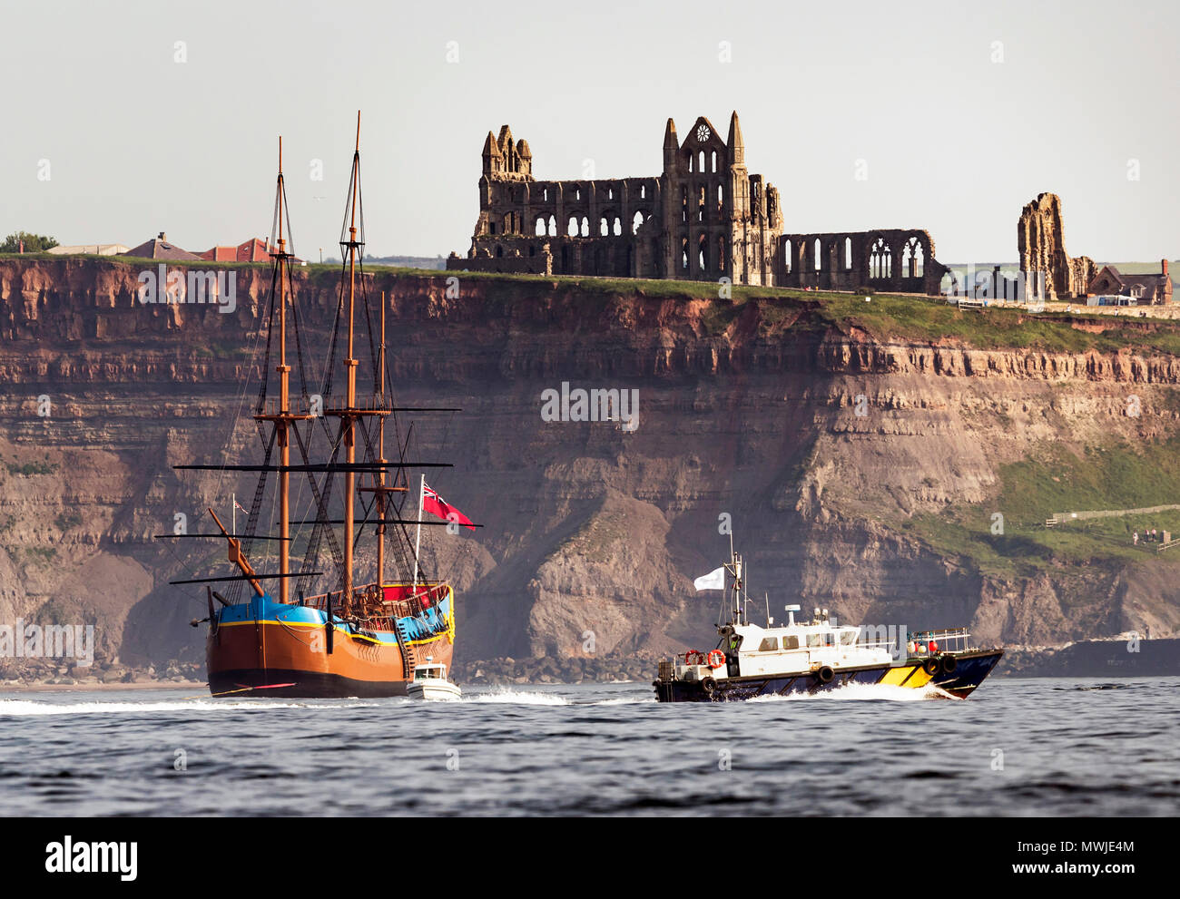 Full Scale Replica Captain Cooks Ship High Resolution Stock Photography ...