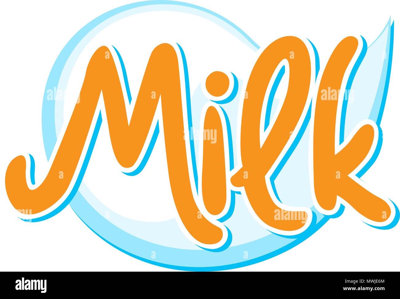 Milk - text tag with milk drop Stock Vector Image & Art - Alamy