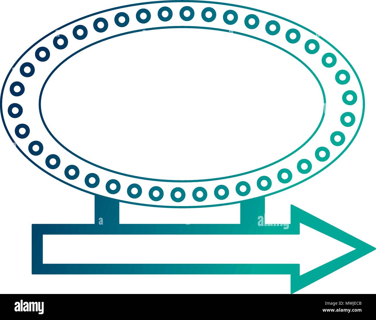 label with arrow and lights retro style vector illustration design ...