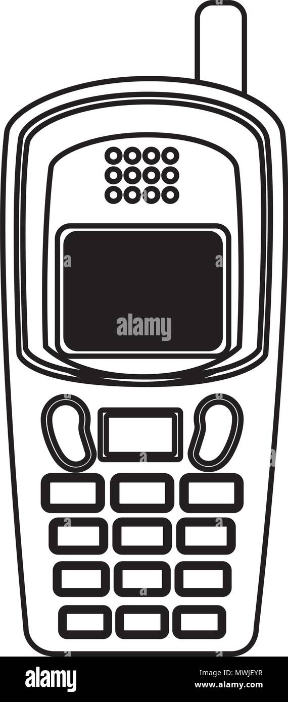old cellphone retro style vector illustration design Stock Vector Image ...