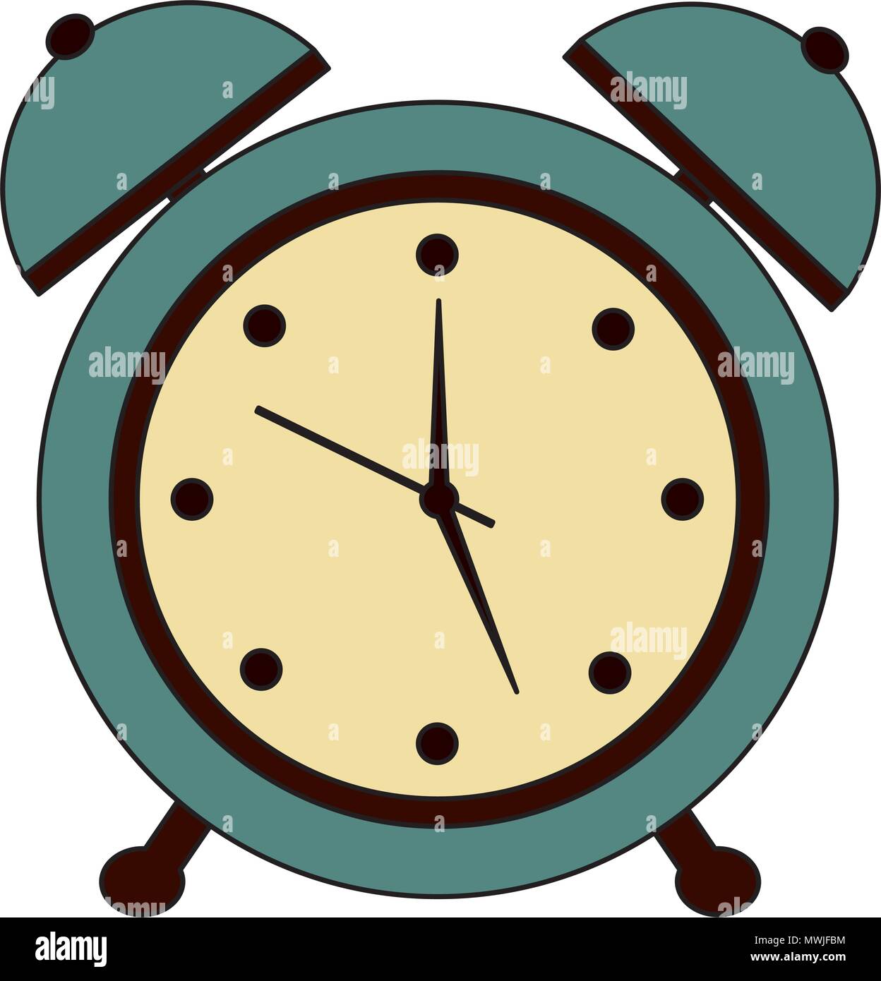 alarm clock retro vintage image vector illustration Stock Vector Image ...