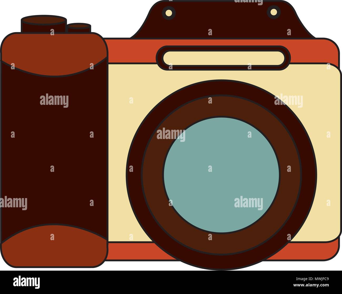 vintage photography camera retro device vector illustration Stock ...