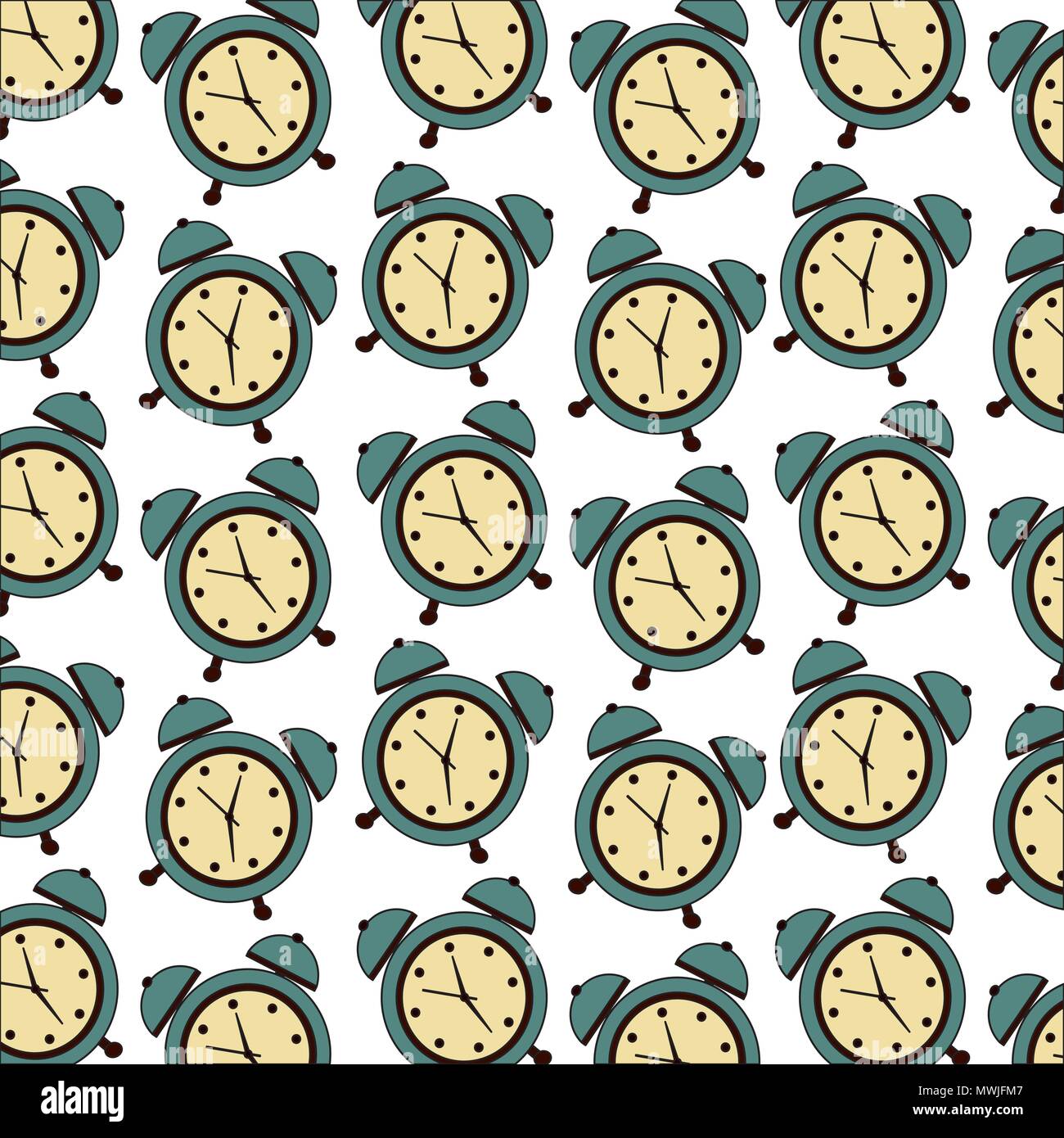 retro vintage clock alarm pattern vector illustration Stock Vector ...