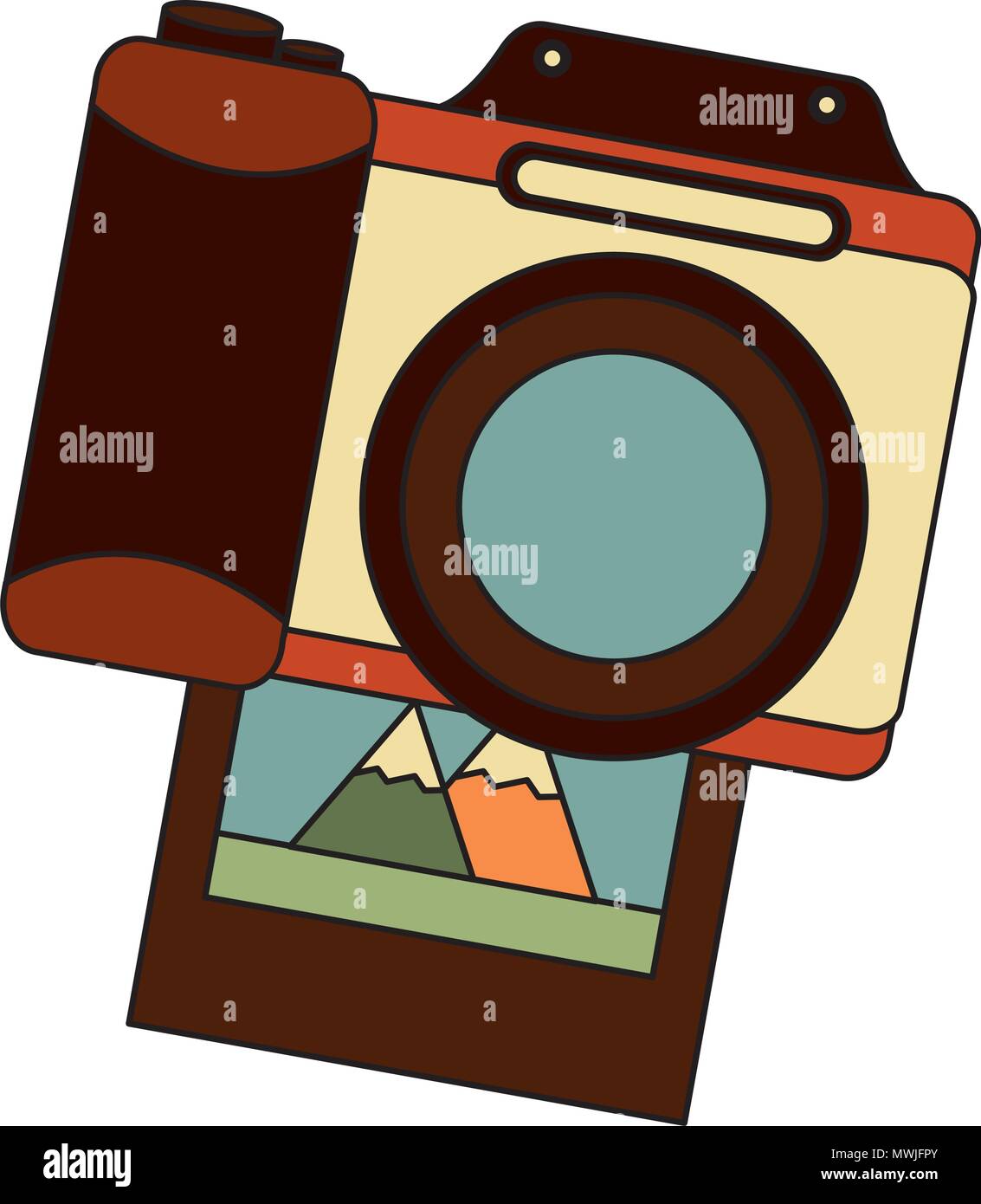 vintage photography camera photo image retro vector illustration Stock ...