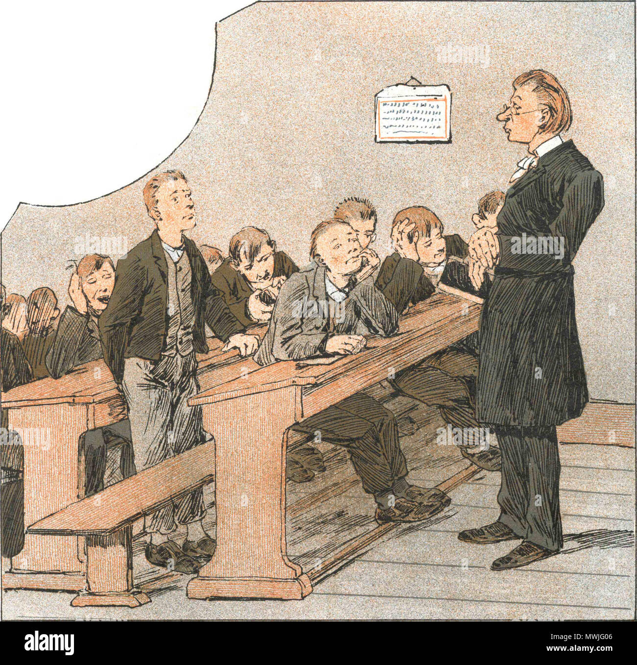 . Ravnen . cartoon, Denmark . 1890 466 Pantelaaneren1890 Stock Photo ...