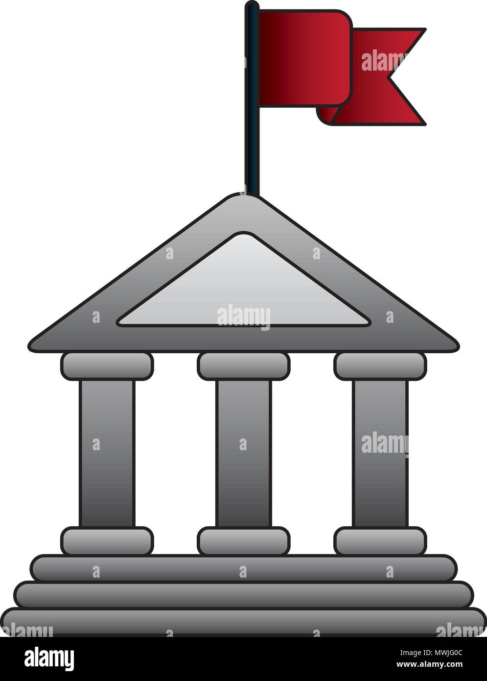 bank flag success business image vector illustration Stock Vector Image ...