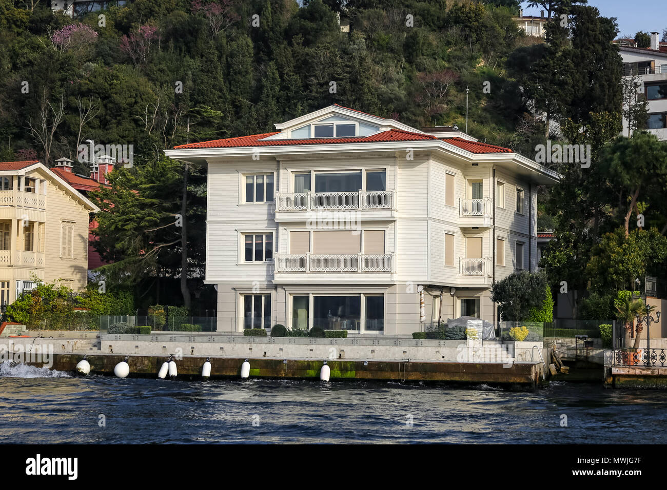 Building in Bosphorus Strait Side of Istanbul City, Turkey Stock Photo ...