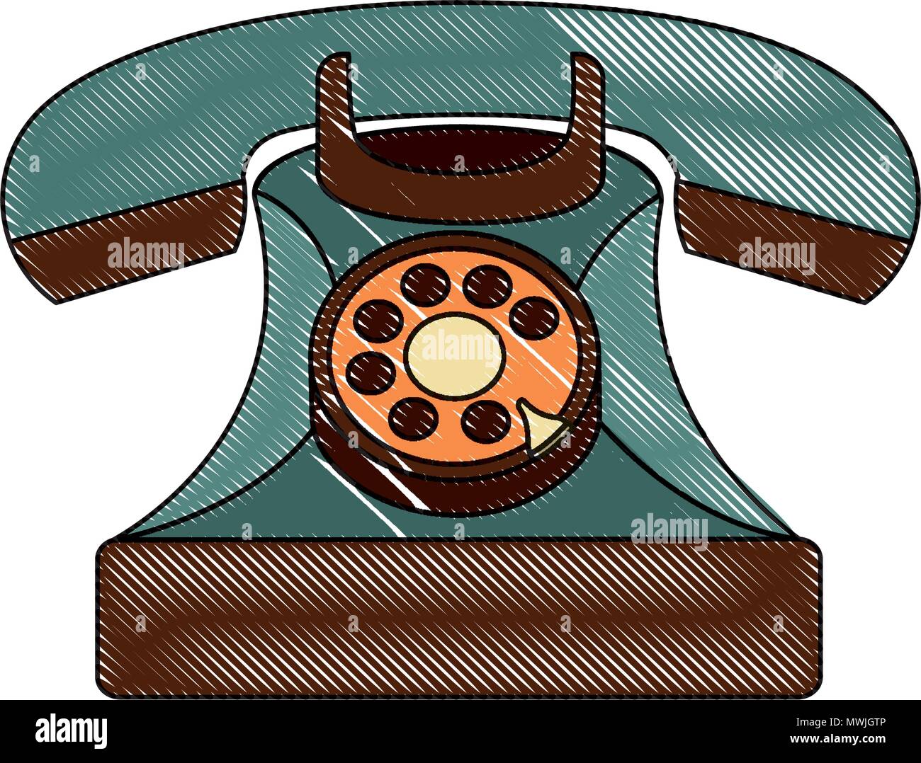 retro telephone vintage style vector illustration design Stock Vector ...