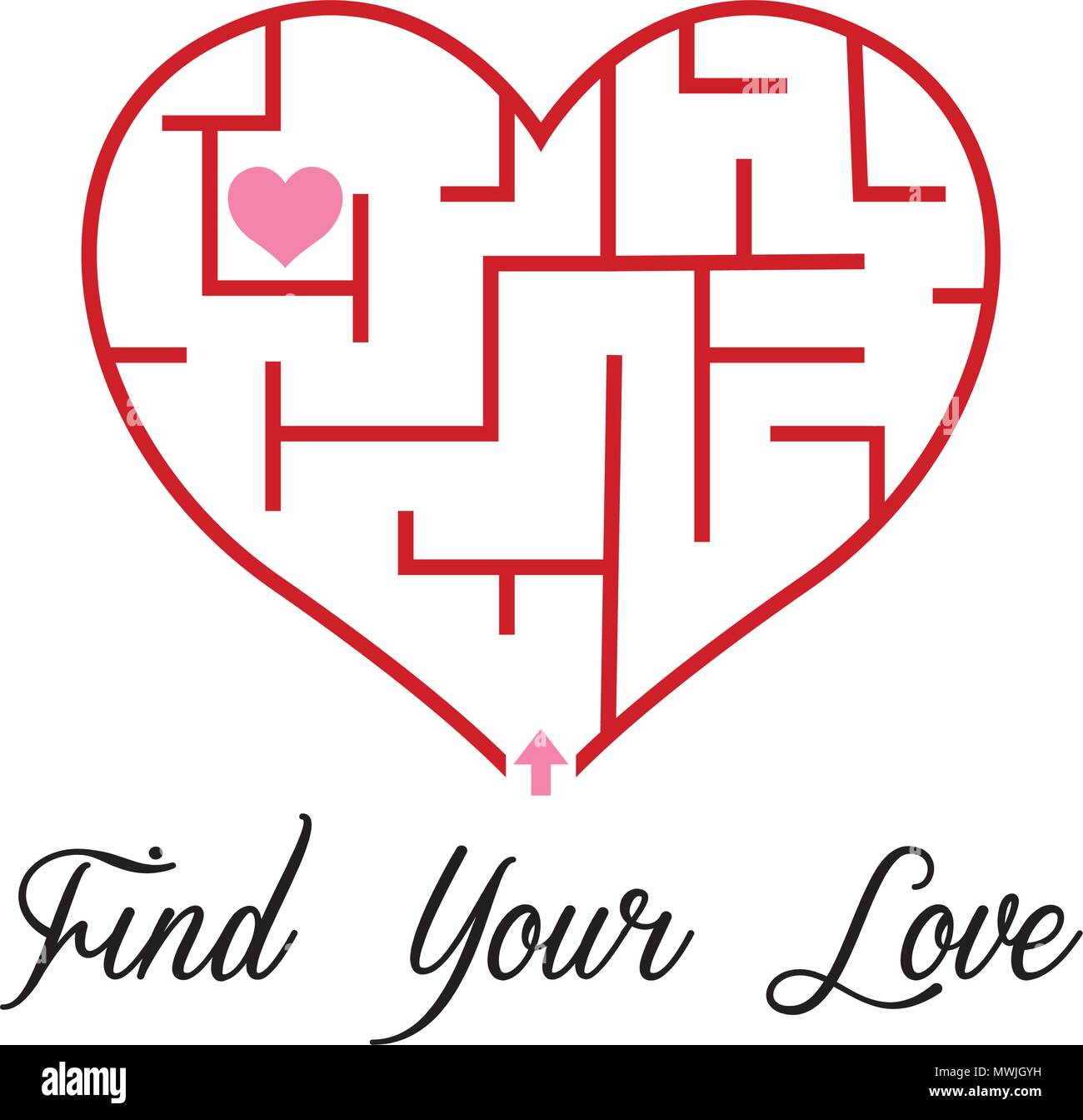 Find your love Stock Vector Image & Art - Alamy