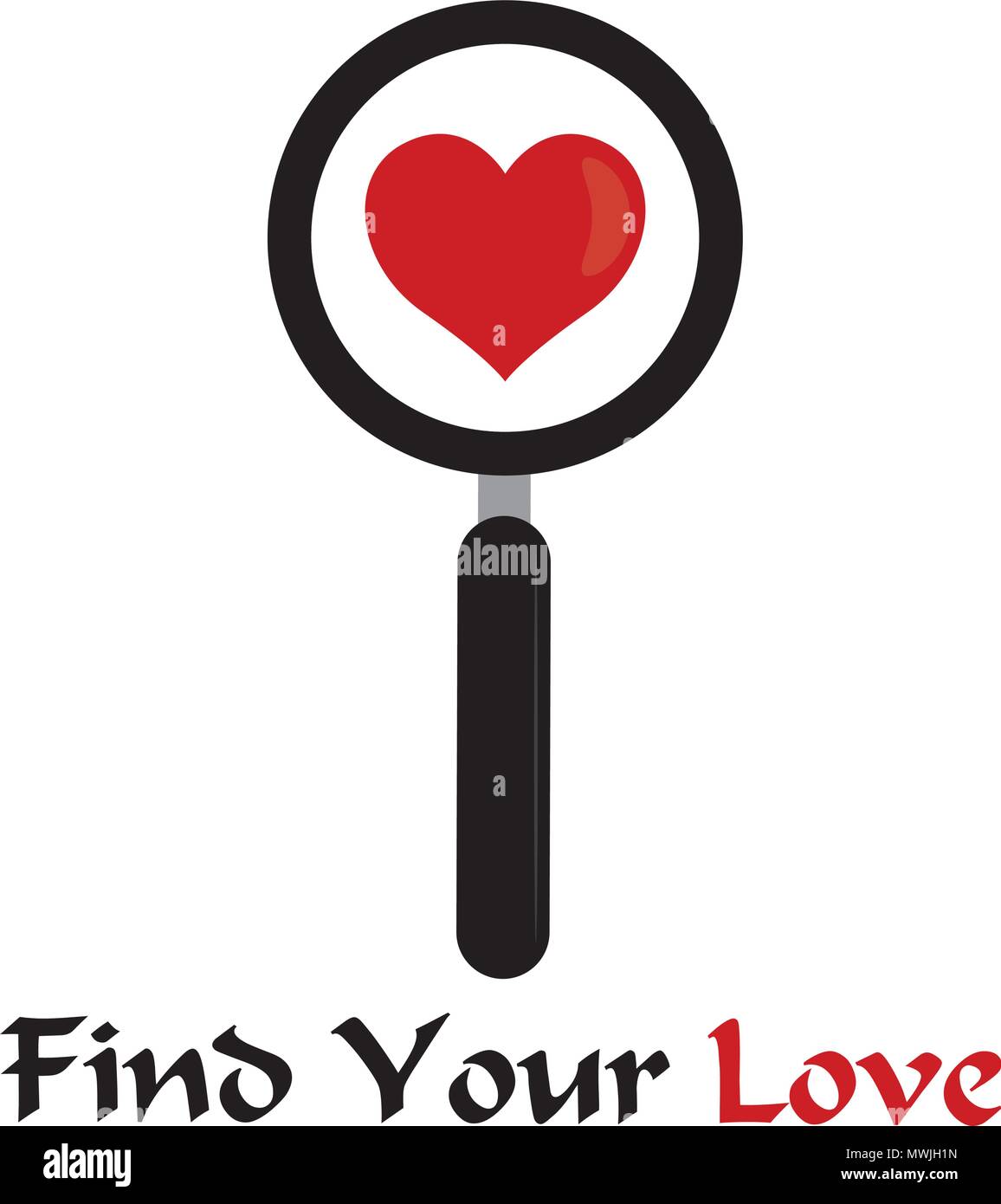Find your love Stock Vector Image & Art - Alamy