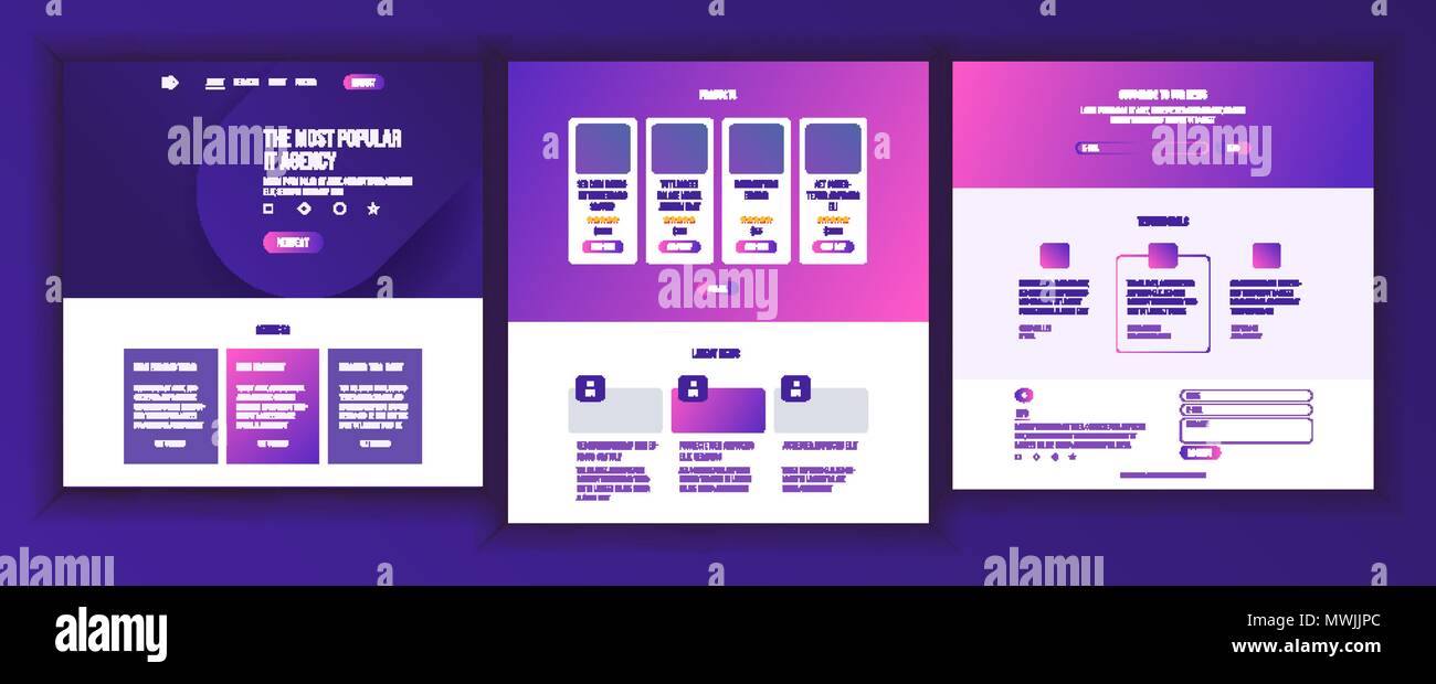 Website Page Vector. Business Agency. Web Page. Design Front End Site ...