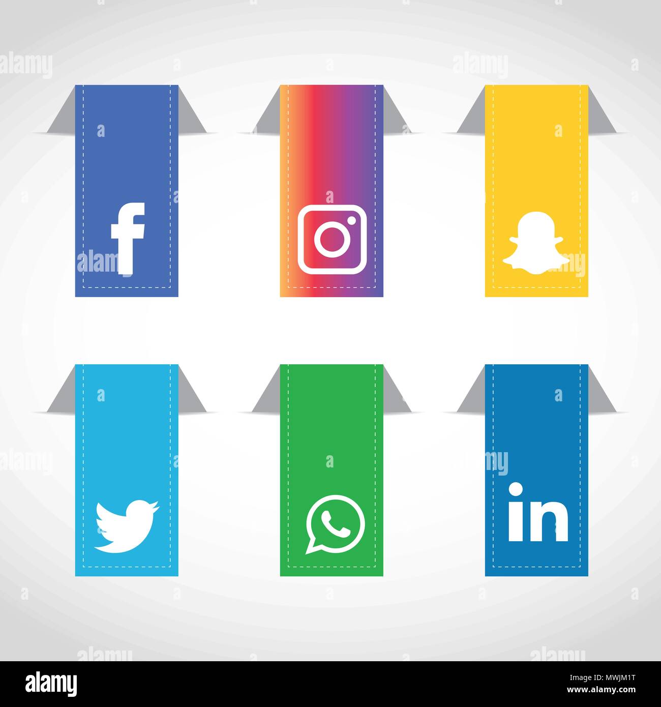 Social media icons set. Logo Vector Illustrator. facebook, instagram ...