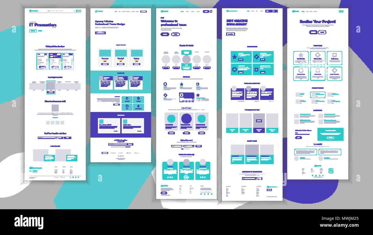 Website Template Vector. Page Business Project. Shopping Online Landing ...