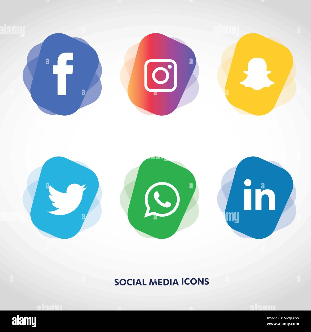 Social media icons set. Logo Vector Illustrator. facebook, instagram ...