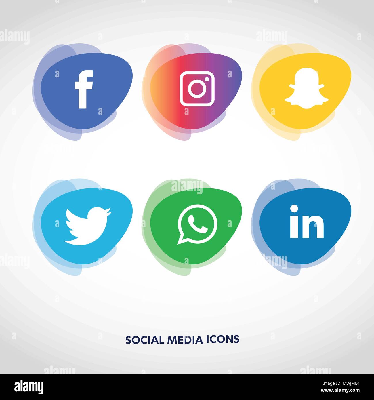 Social media icons set. Logo Vector Illustrator. facebook, instagram ...