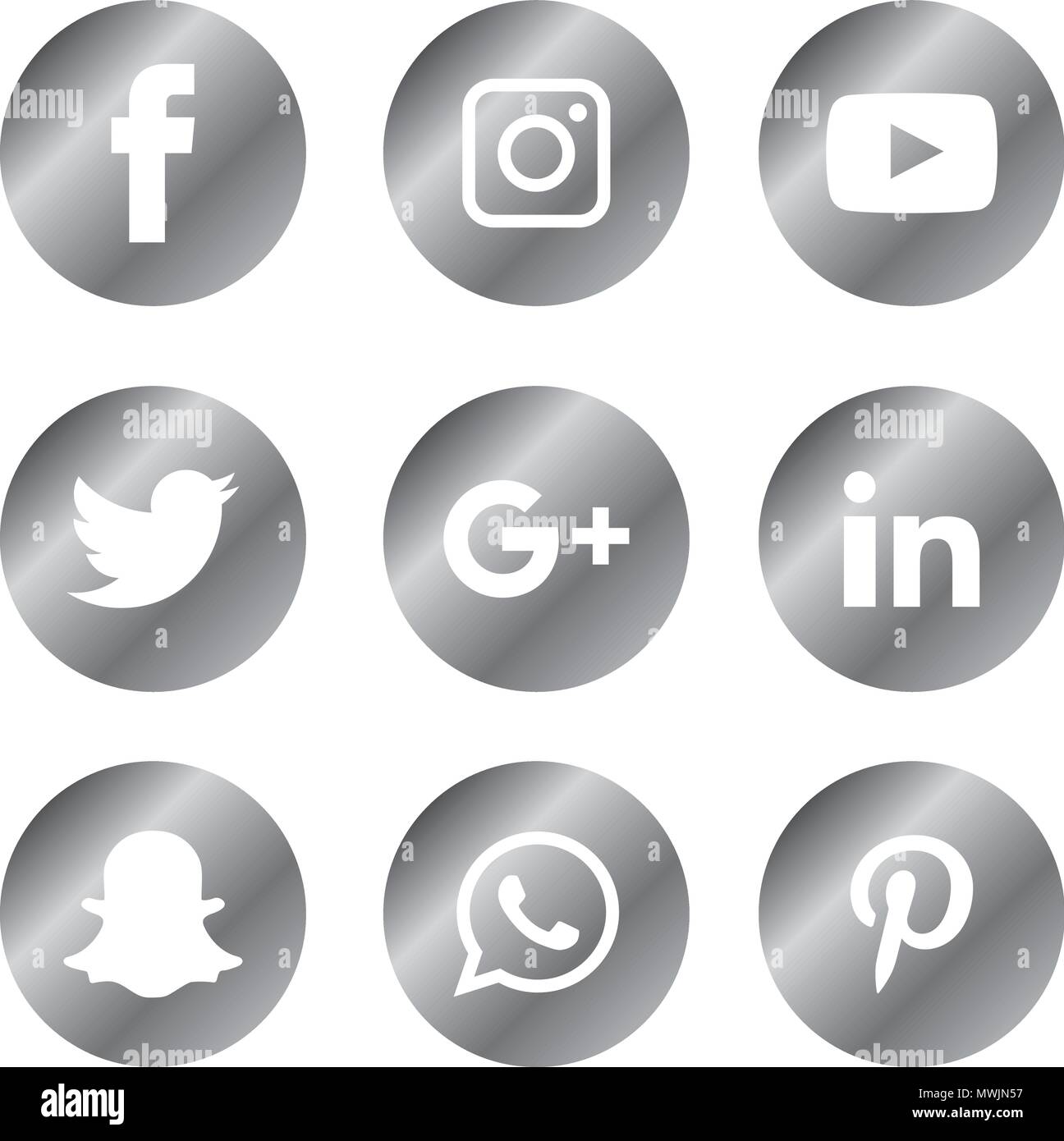 Social media icons set. Logo Vector Illustrator. facebook, instagram ...