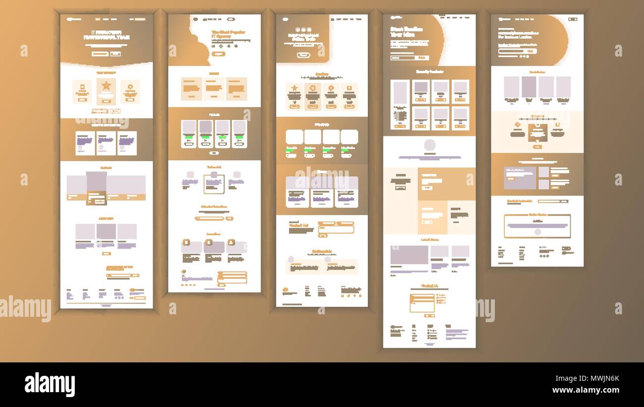 Website Page Vector. Business Agency. Web Page. Landing Design Template ...