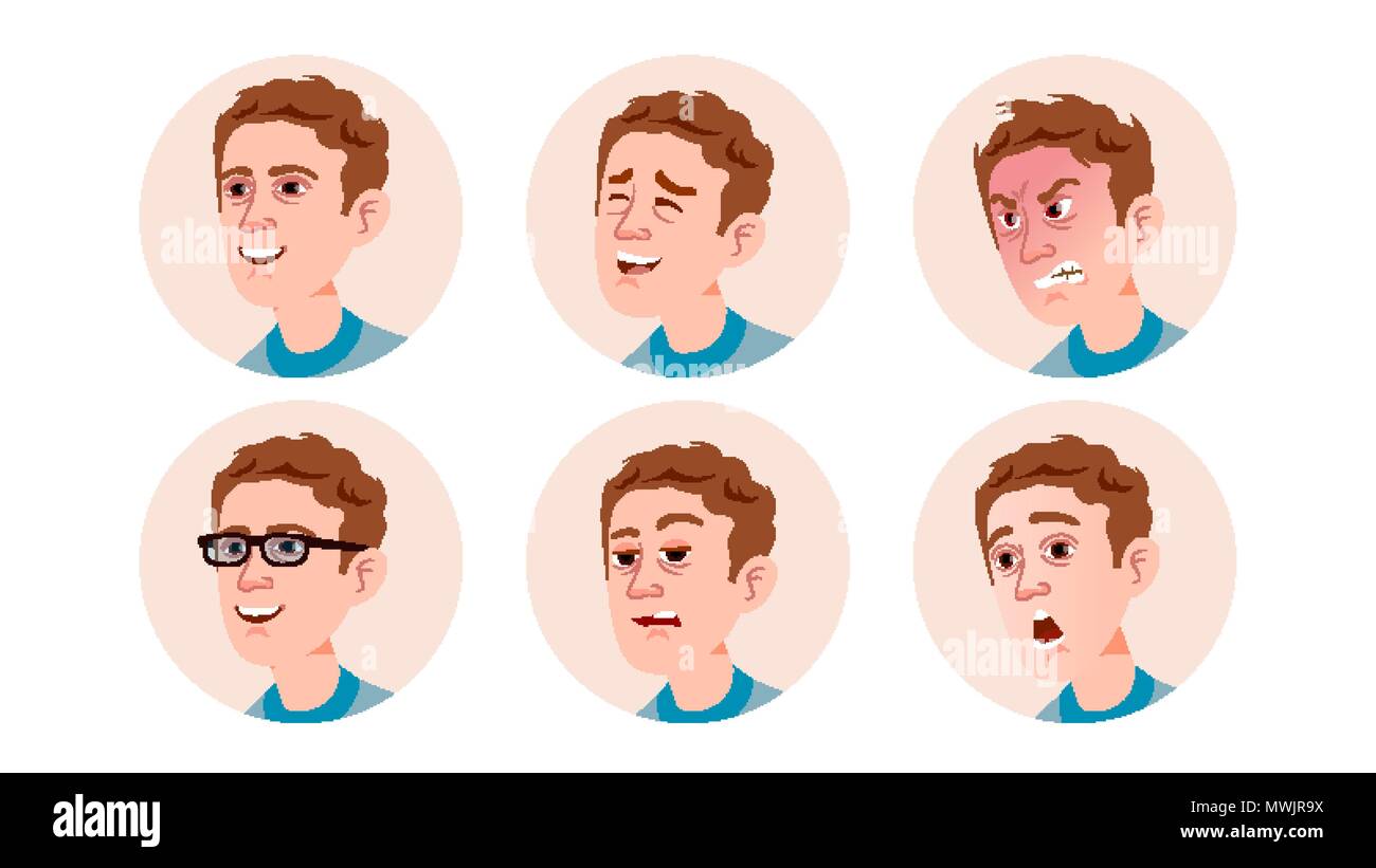 Avatar Icon Man Vector. User Person. Trendy Image. Flat Cartoon ...