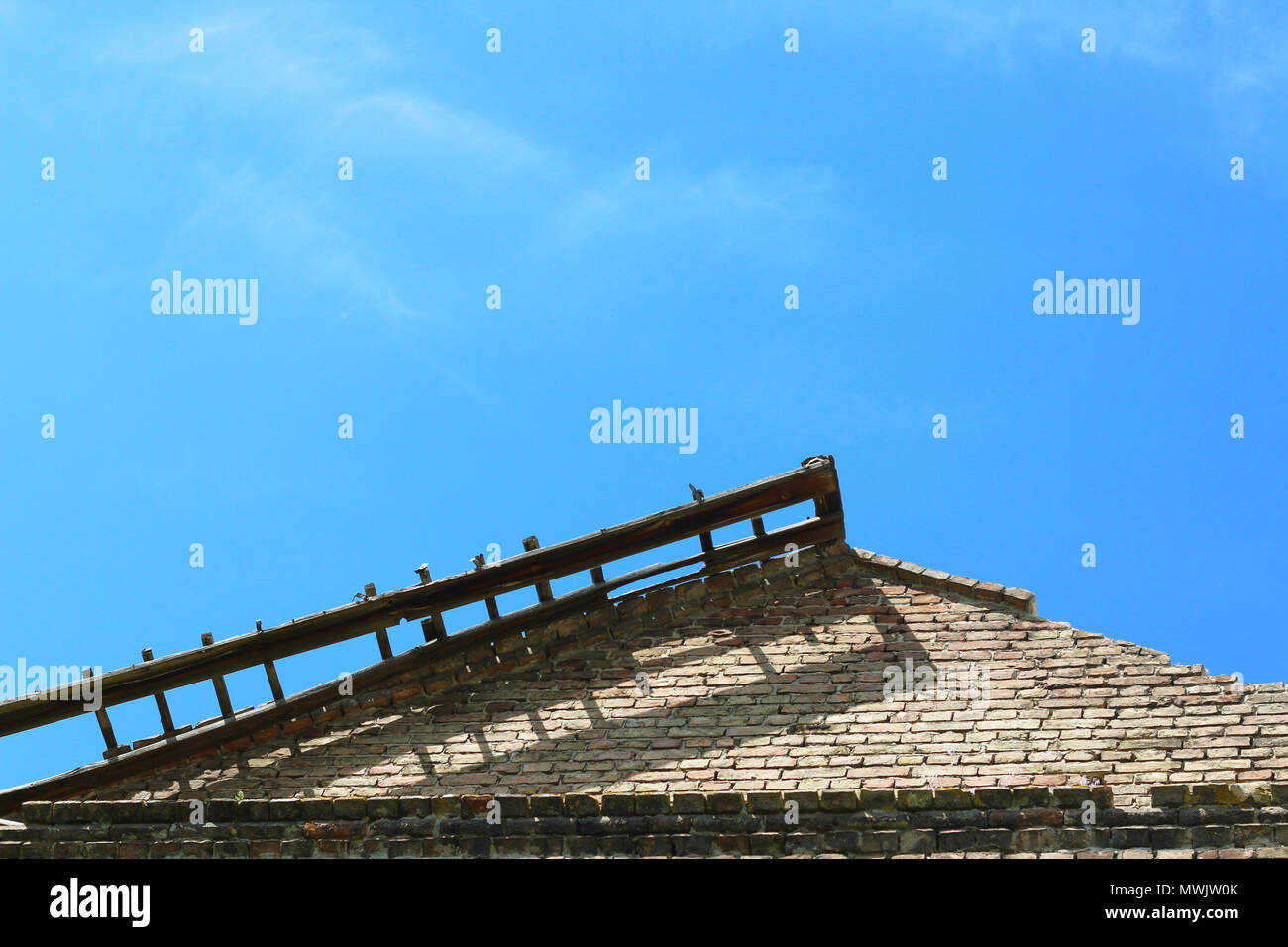 old castle roof and sky Stock Photo - Alamy