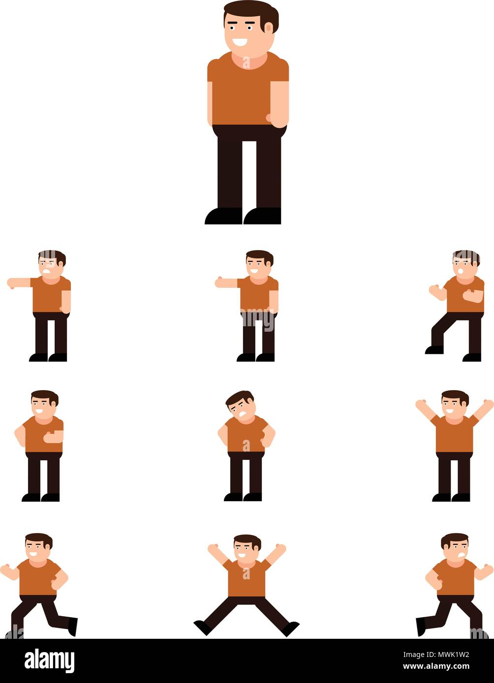 Young man icon set on white background Stock Vector Image & Art - Alamy