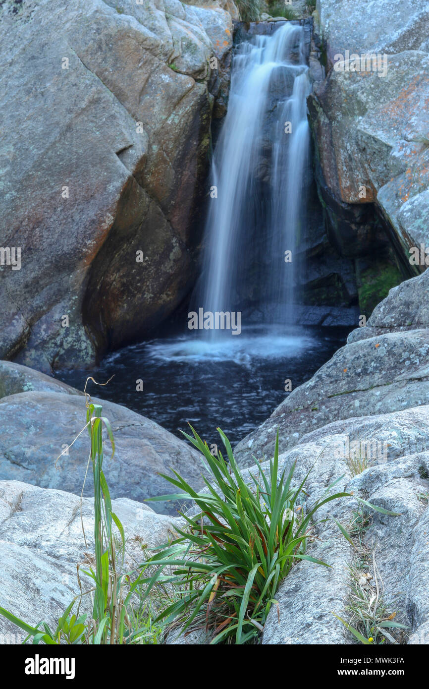 Lower waterfall at the head of the half colored kingfisher trail in the ...