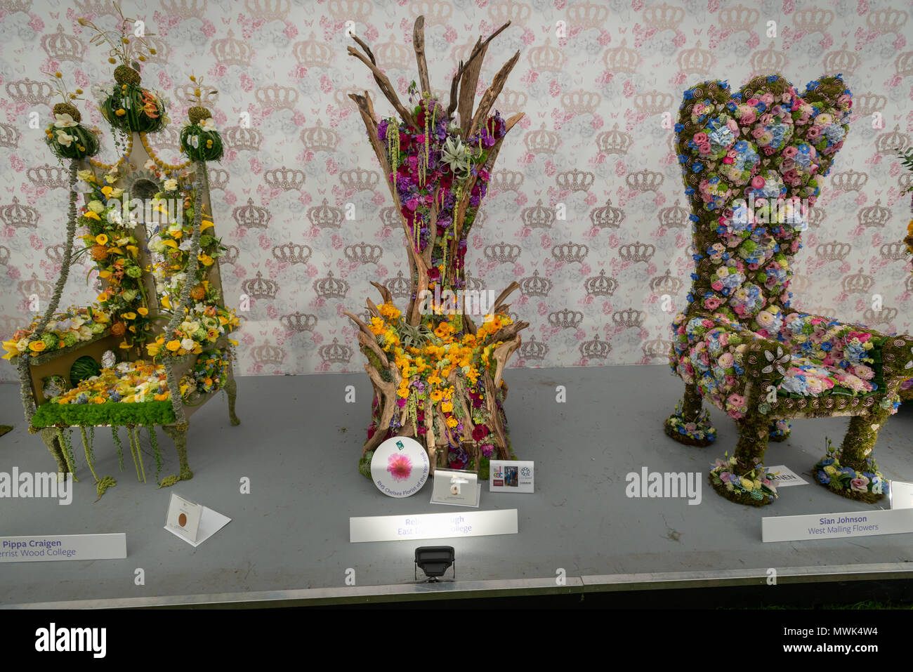 Ornate floral thrones which are entries into the Florist Of The Year ...
