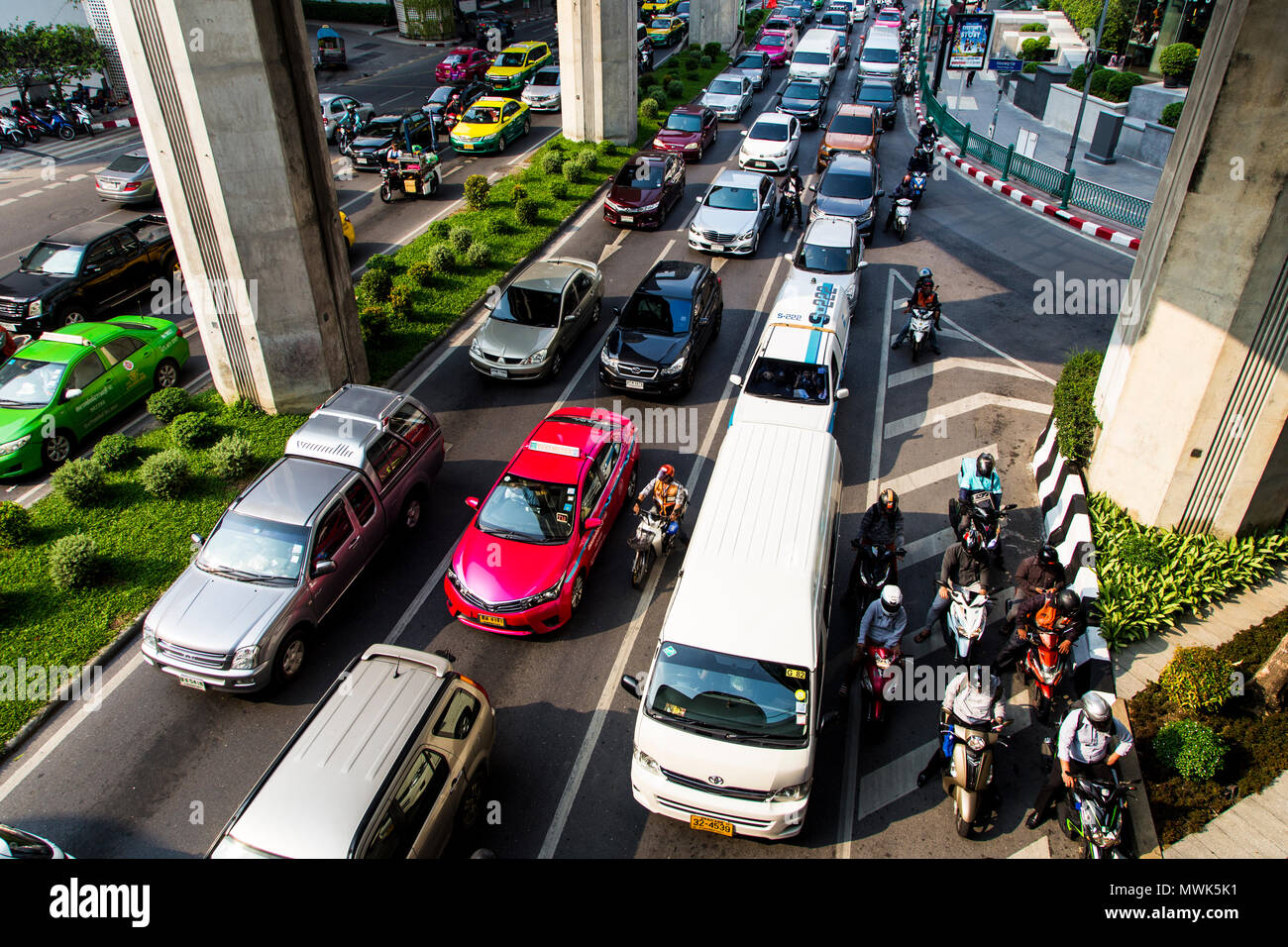 Traffic jam in Bangkok Stock Photo - Alamy