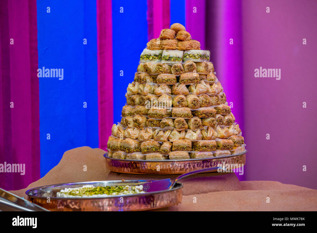 Arabic sweets on display Stock Photo - Alamy