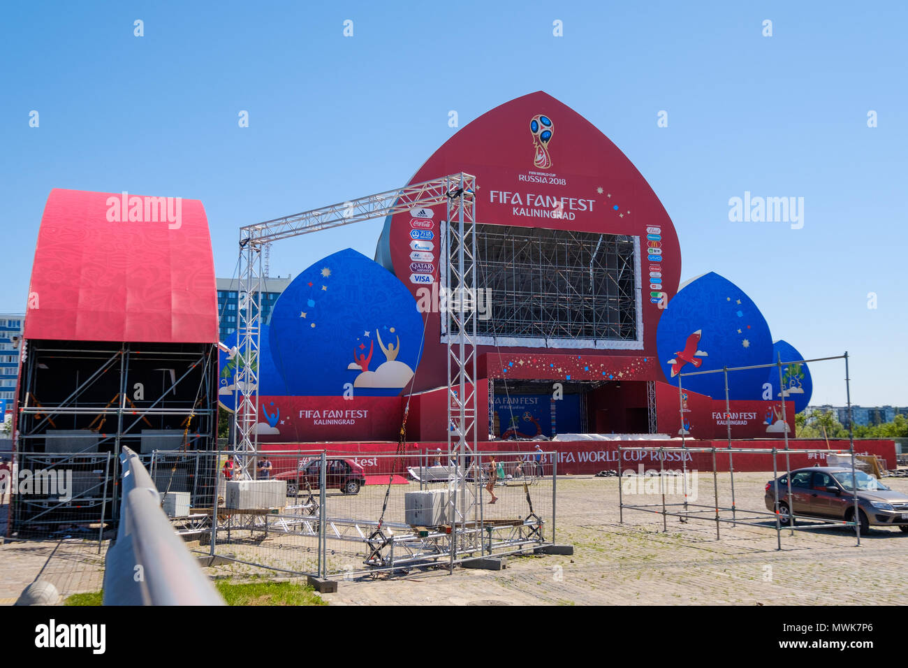 Construction of fan zone for Fifa World Cup 2018 Stock Photo - Alamy