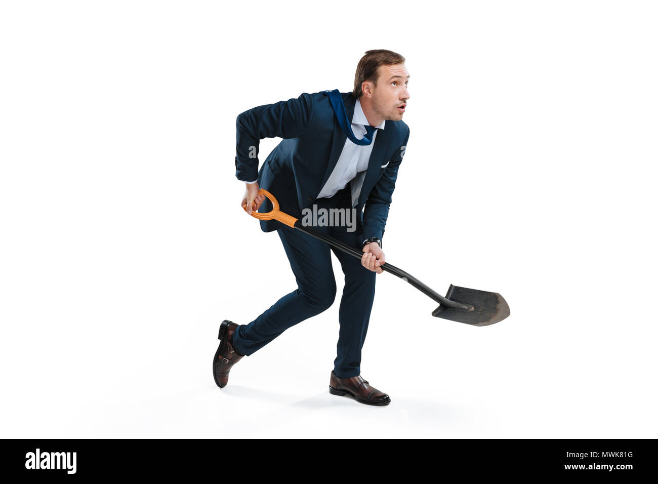 Person digging with shovel Cut Out Stock Images & Pictures - Alamy
