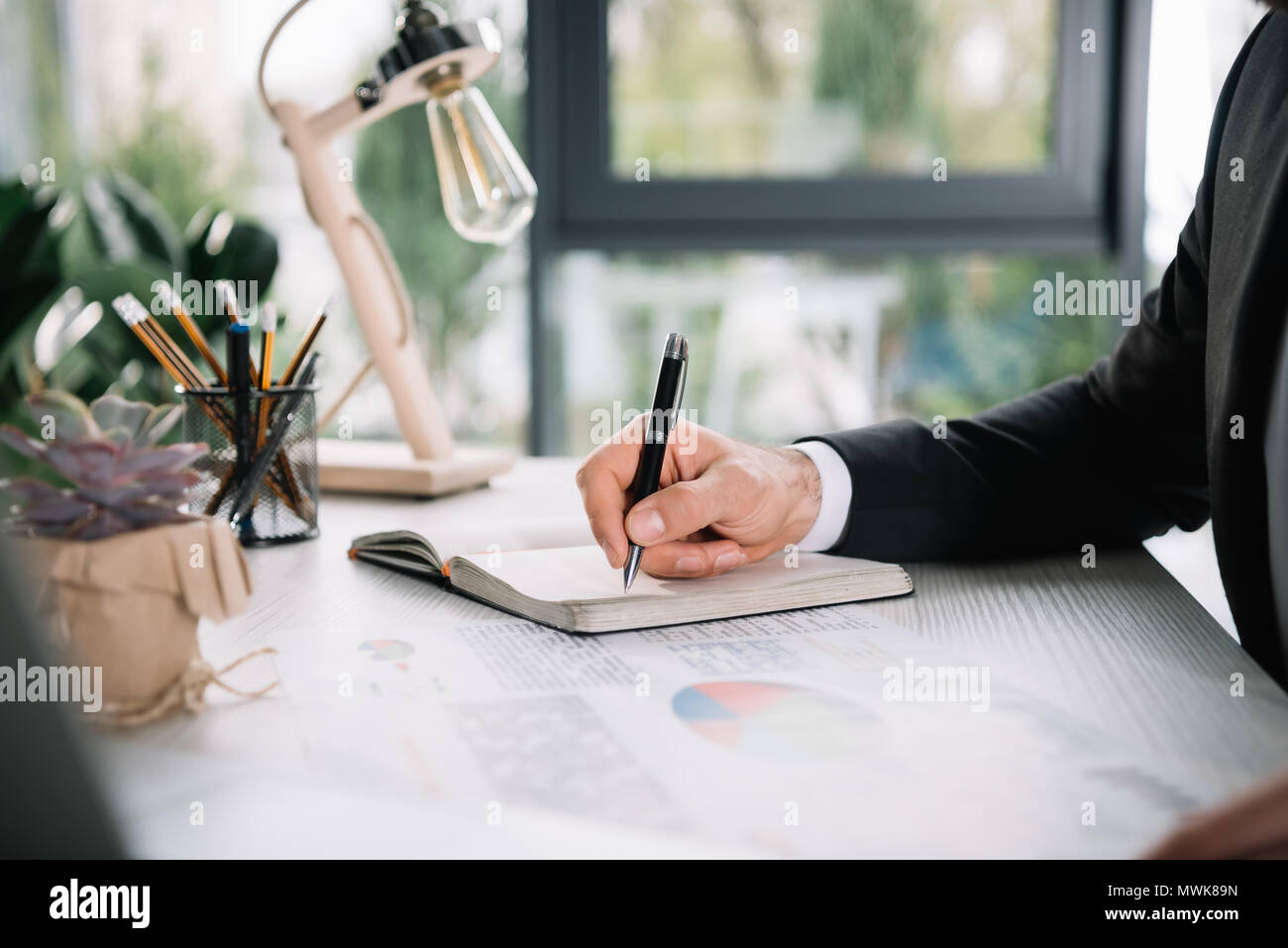 Professional male leader writing marketing hi-res stock photography and ...