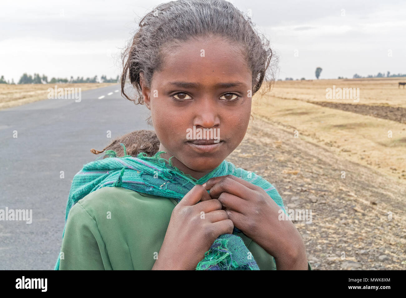 Gebre Guracha, Ethiopia - February 16, 2015: Close up picture of the ...